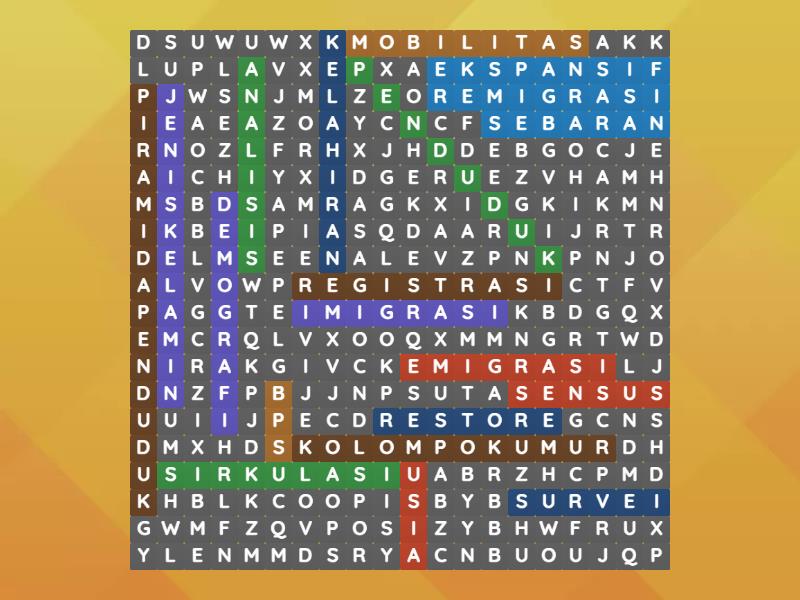 Baris 1(S3) - Wordsearch