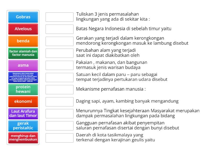 IPAS KELAS 5 - Match up