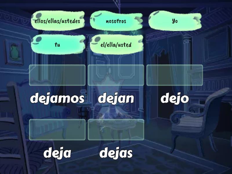 AR Verb: Dejar - Match up