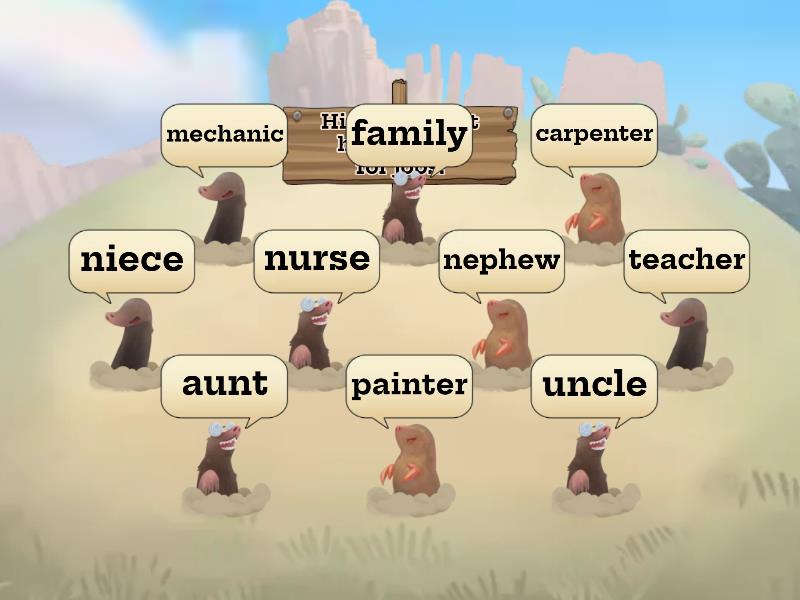 Click the job words! - Whack-a-mole