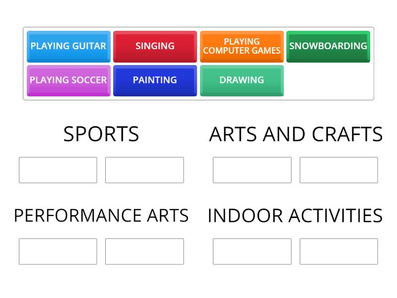 HOBBIES - Group sort