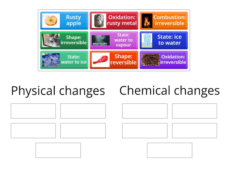 How can matter change? (group) - Group sort
