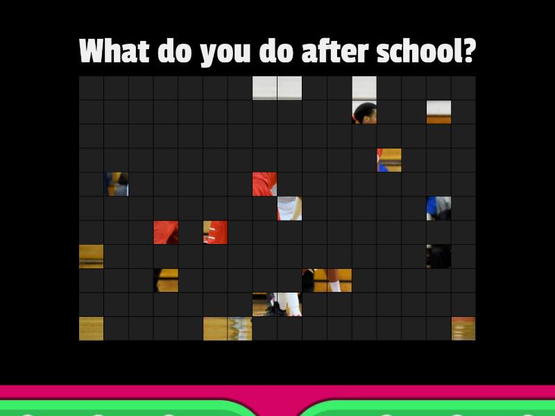 What do you do after school? - Image quiz