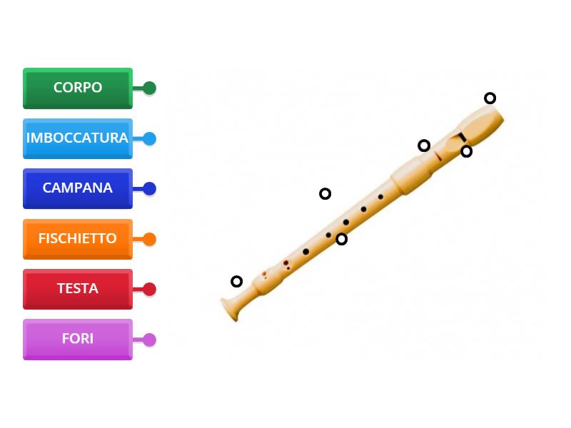 LE PARTI DEL FLAUTO DOLCE - Labelled diagram