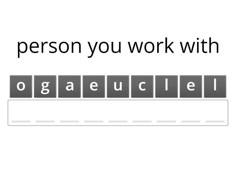 Spelling employment words - Anagram