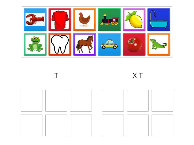 Sort Letter T pictures - Group sort