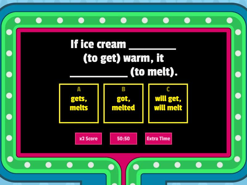 Zero Conditional - 8B - Gameshow quiz