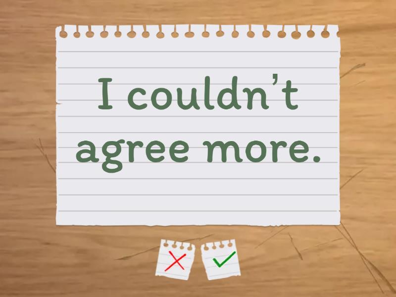 flashcards AGREEING TO DISAGREE - Flash cards