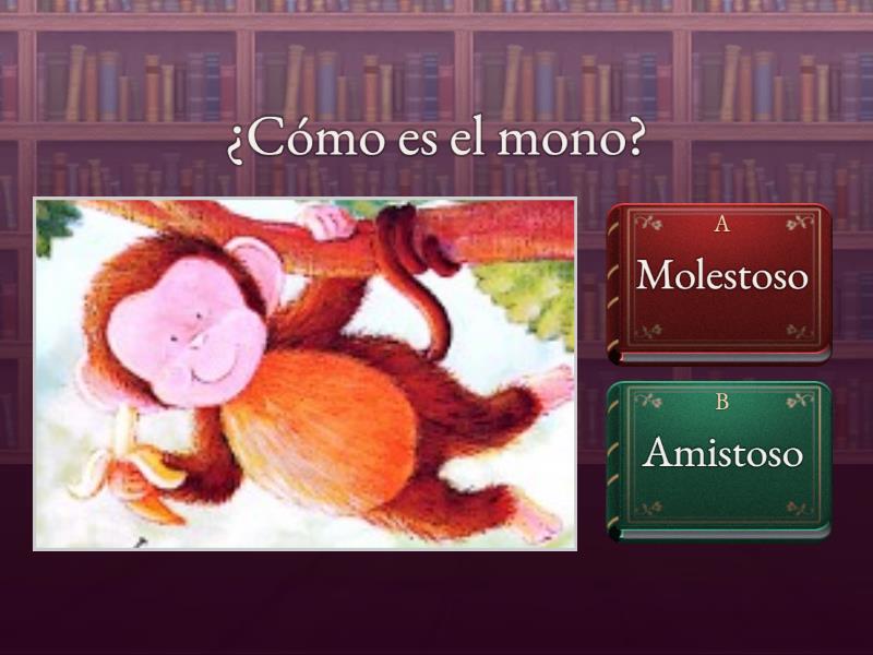 Comprensión lectora cuento "El mono molestoso" - Cuestionario