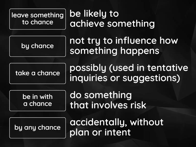 AD5 - Vocabulary with Chance - Match up