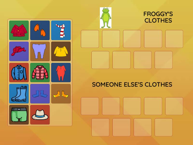 FROGGY GETS DRESSED -Froggy's clothes- - Group sort