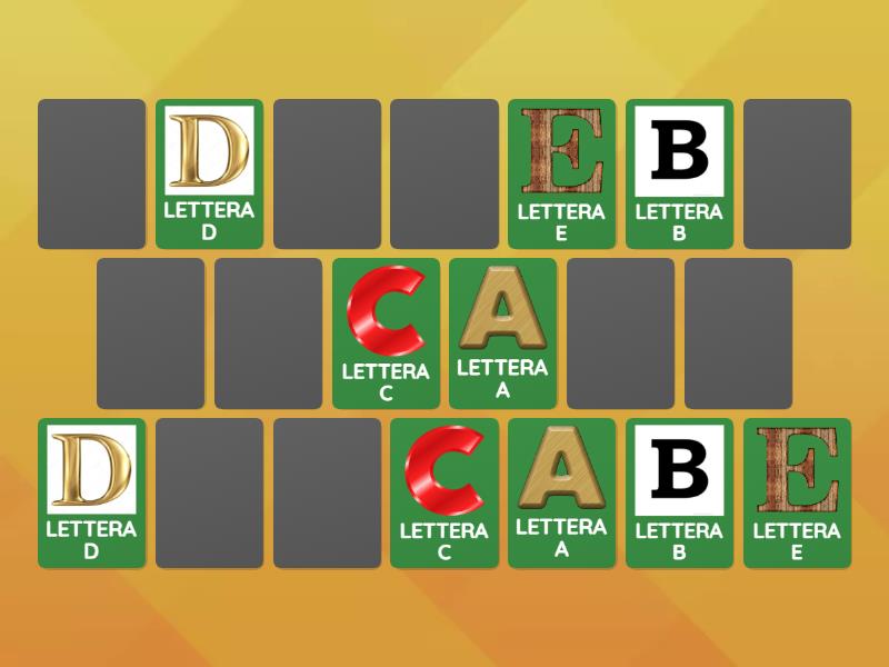 L'ALFABETO MEMORY - Matching pairs