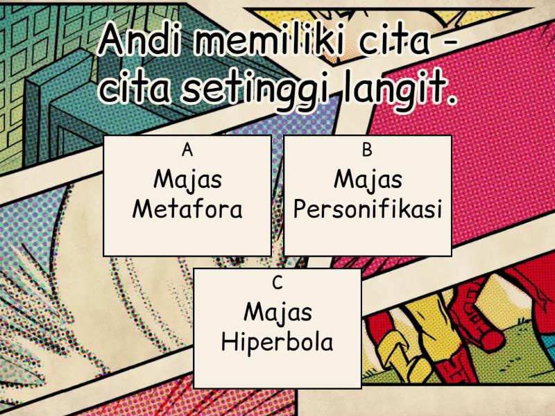 Majas Metafora, Personifikasi, dan Hiperbola (Kelas 5) - Chestionar