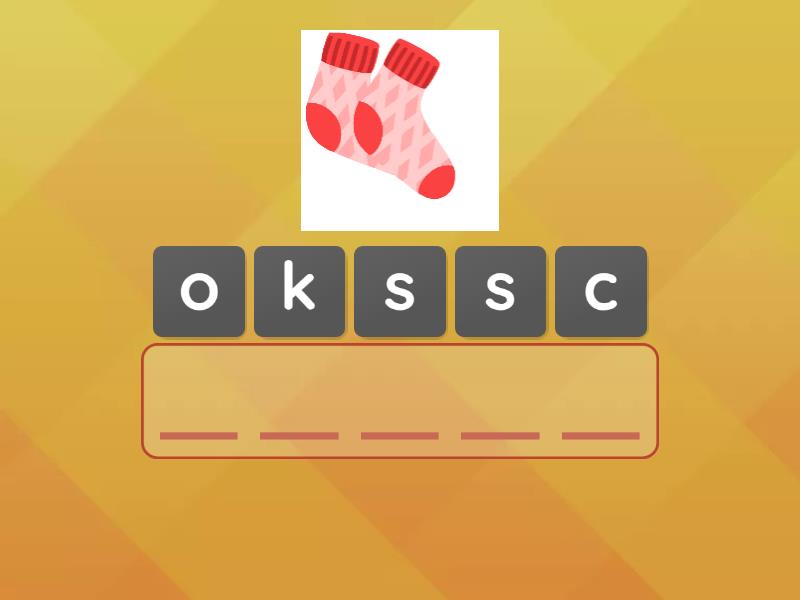 GESE Level 1 Lesson 22 Game 1 -clothes - Anagram