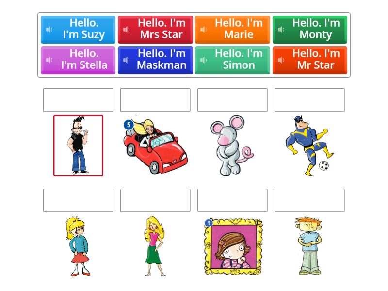 Kid's box 1 Characters - Match up