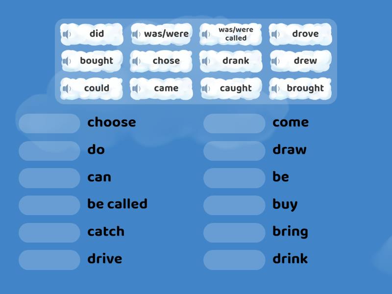 Irregular verbs Movers_part 1 - Match up