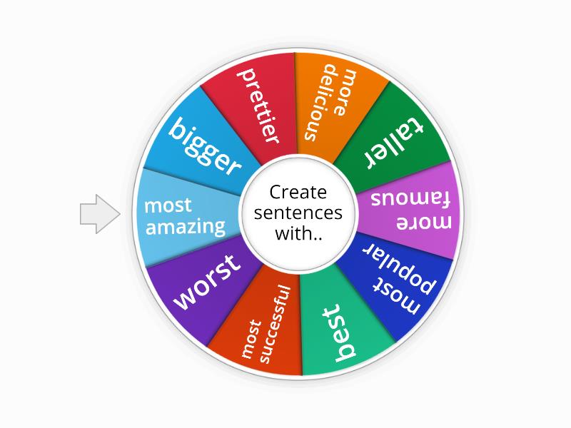 Comparatives and Superlatives - Random wheel