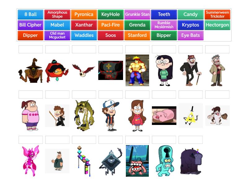 Gravity Falls Match Up - Une las parejas