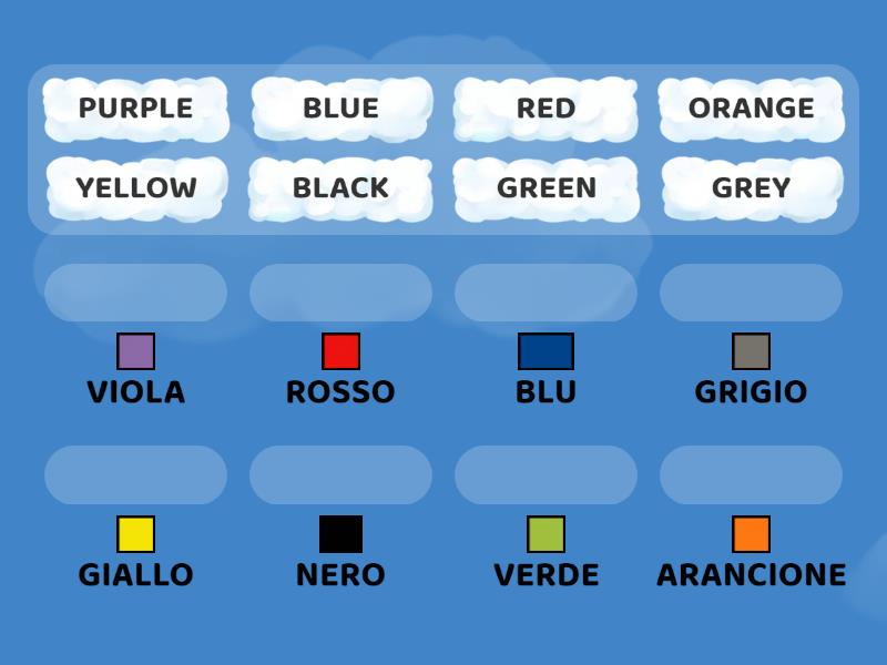 I COLORI - THE COLOURS- - Match up