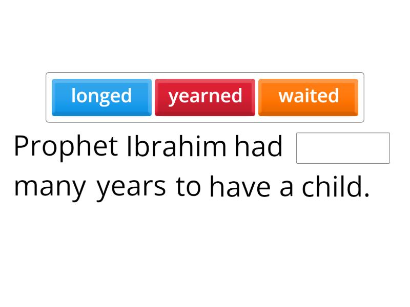 The Story of Prophet Ibrahim's Sacrifice - Complete the sentence