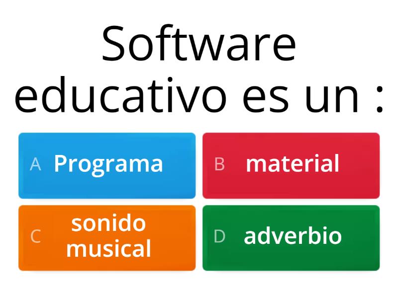 Software educativo - Cuestionario