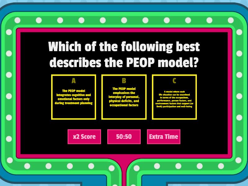 PEOP Model - Gameshow quiz