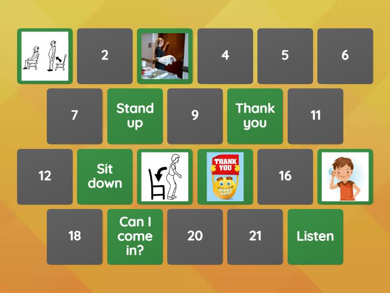 Classroom Language - Matching pairs