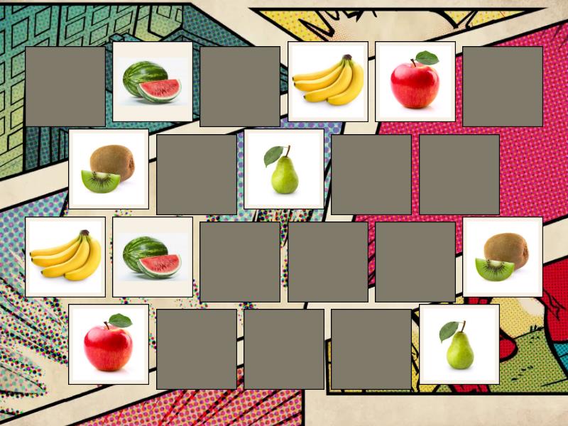Memory frutas - Matching pairs