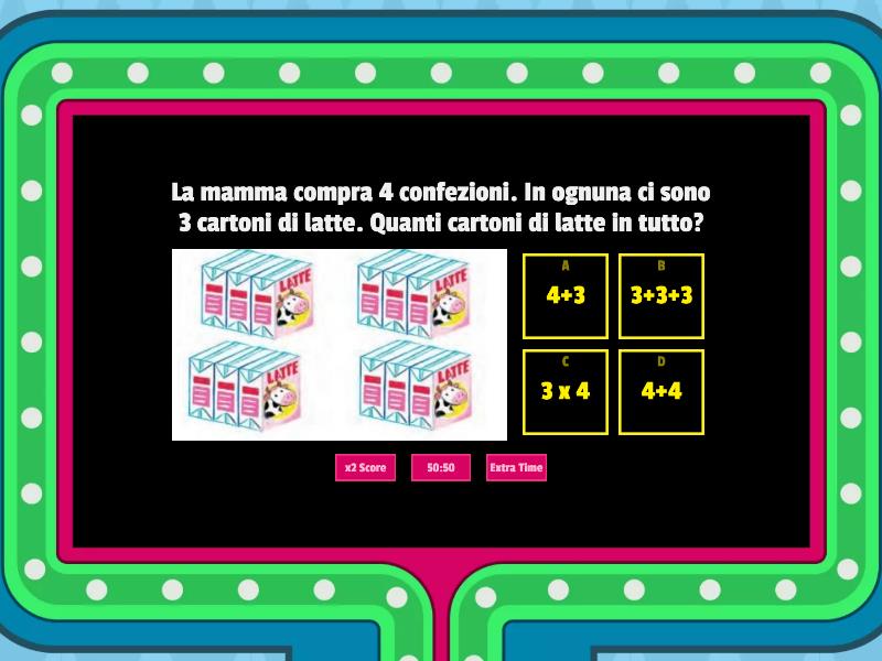 PROBLEMI CON LA MOLTIPLICAZIONE - Gameshow quiz