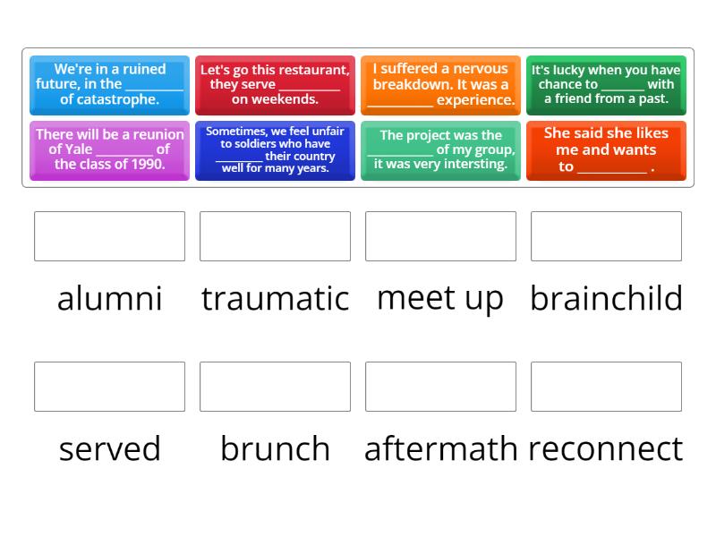 SBJ_W5_Lesson A_Mini test_Vocab - Match up