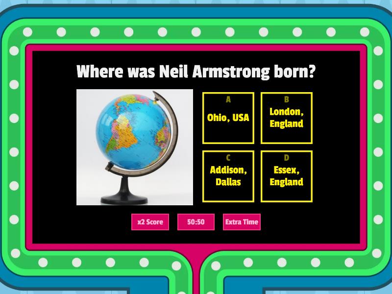 Neil Armstrong Fact File - Gameshow quiz