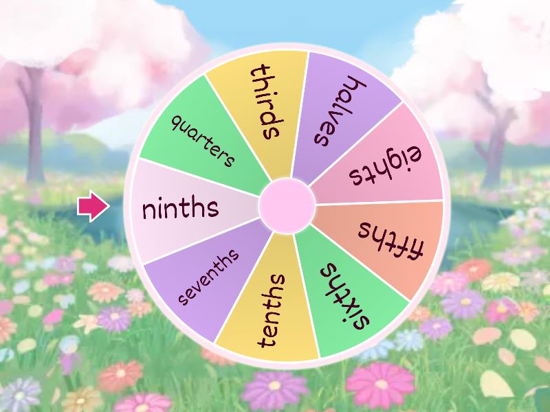 Count in fractions - Spin the wheel