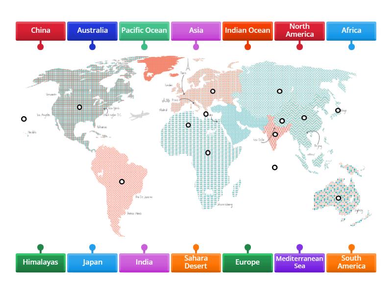 Where in the world.....?!?! - Labelled diagram