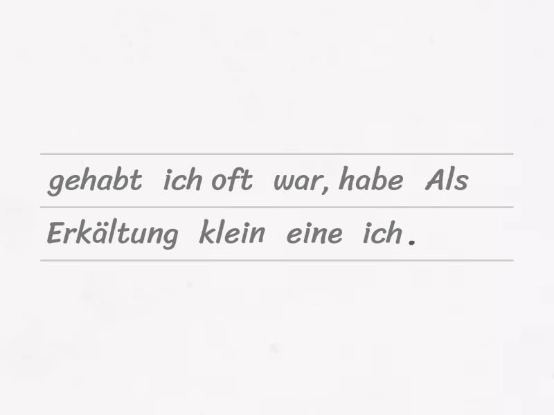 year 11 German_health issues - Unjumble