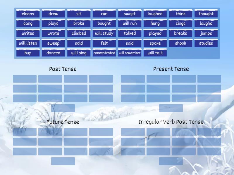 Verb Tense and Irregular Verb Sort - Group sort