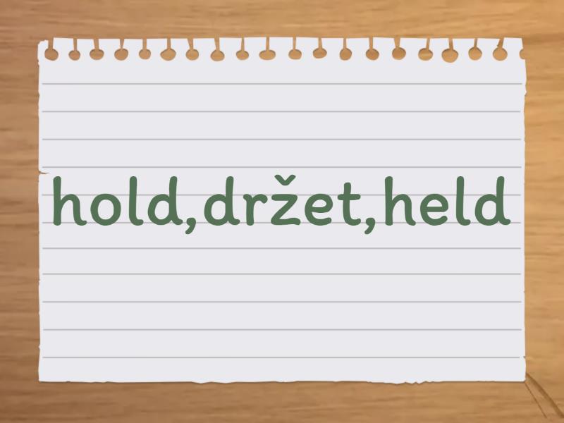 Project 3 - irregular verbs 4 - Flash cards