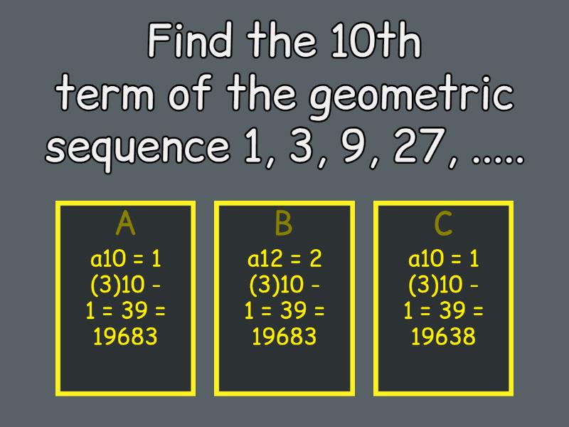 Geometry Sequence - Quiz