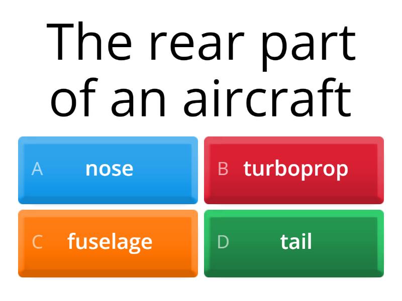 Book 1 Unit 1 Parts of an Airplane 1 - Quiz