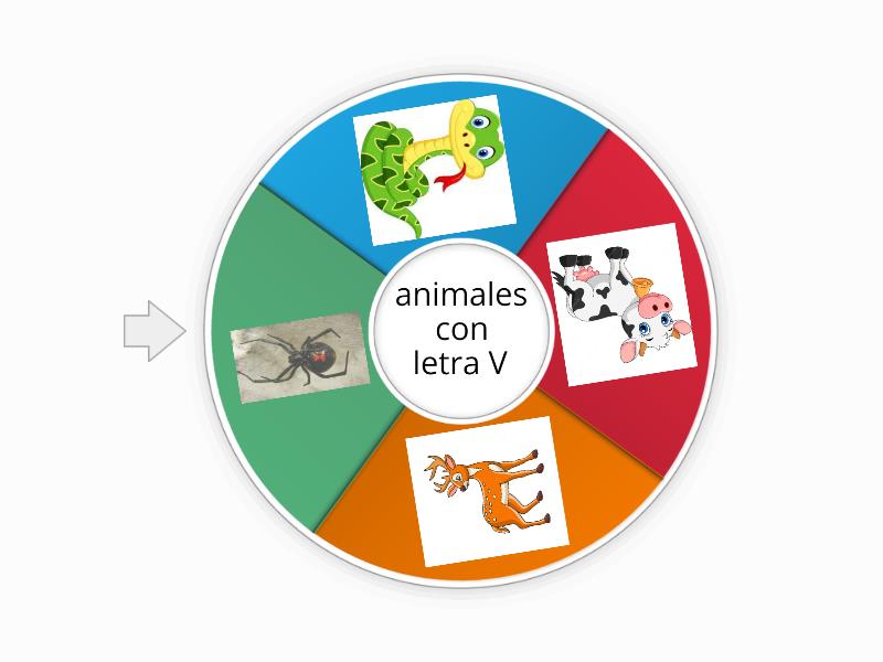 ANIMALES CON LETRA V - Spin the wheel