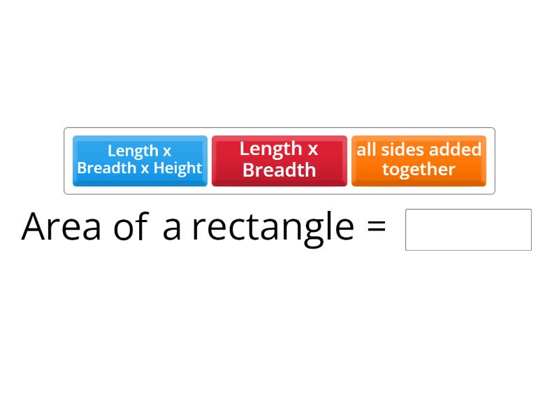 Area Perimeter Volume - Complete the sentence