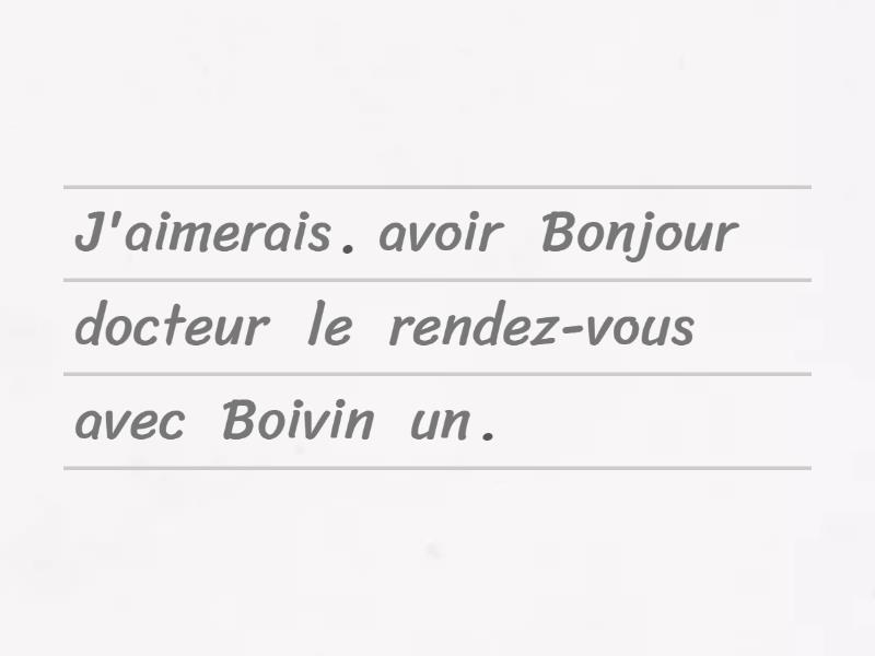 Prendre, modifier ou annuler un rendez-vous - Reordenar