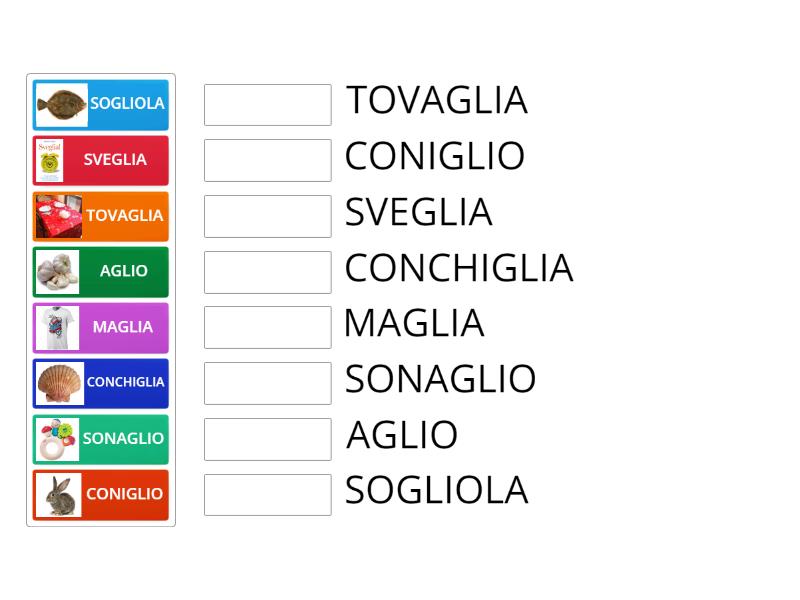 PAROLE CON GLI - Match up