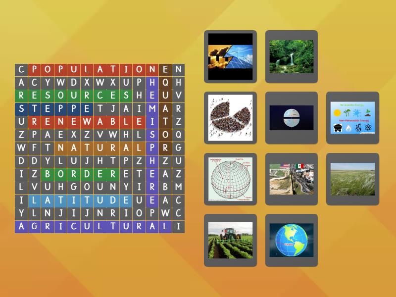 9th grade - Wordsearch