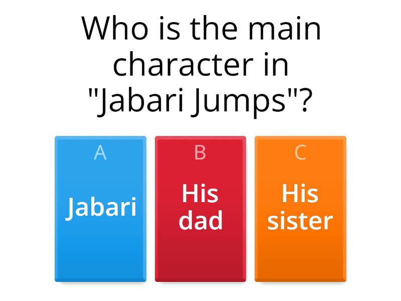 Jabari Jumps Who Questions - Quiz