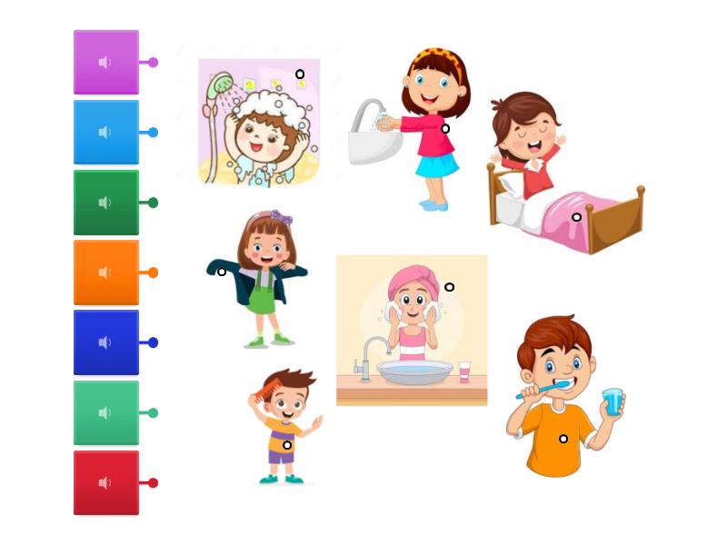 DAILY ROUTINE LABELLED DIAGRAM - Диаграмма с метками