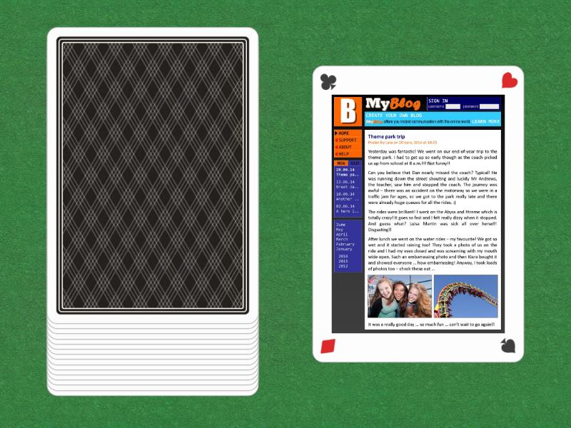 guessing words - Random cards