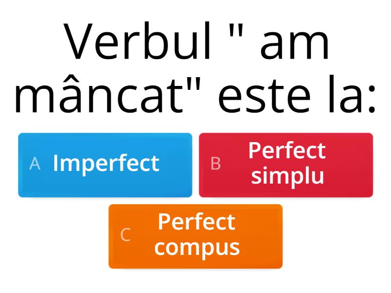 Verbul-timpuri, moduri - Quiz