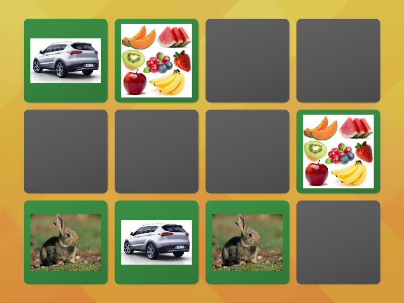 Encontre os pares - Matching pairs