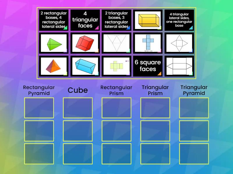 3D Shapes - Group sort