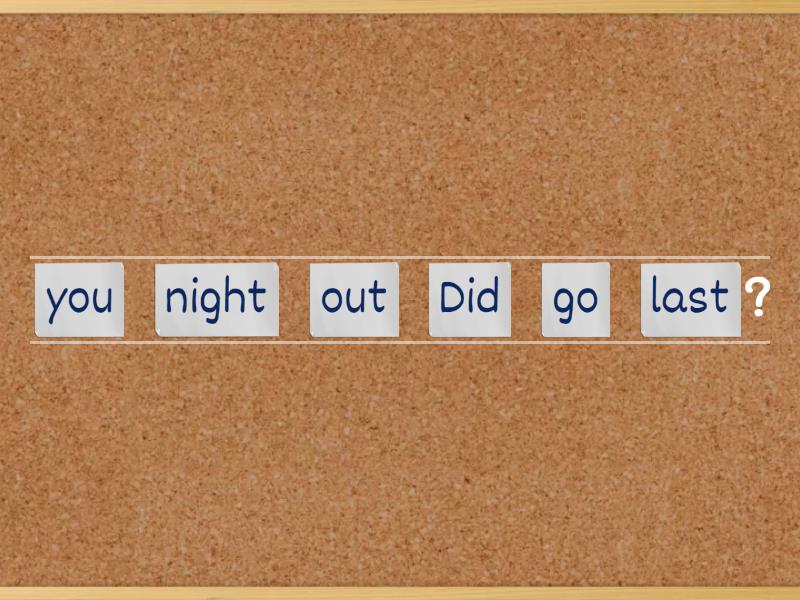 past simple sentence structure examples - Unjumble